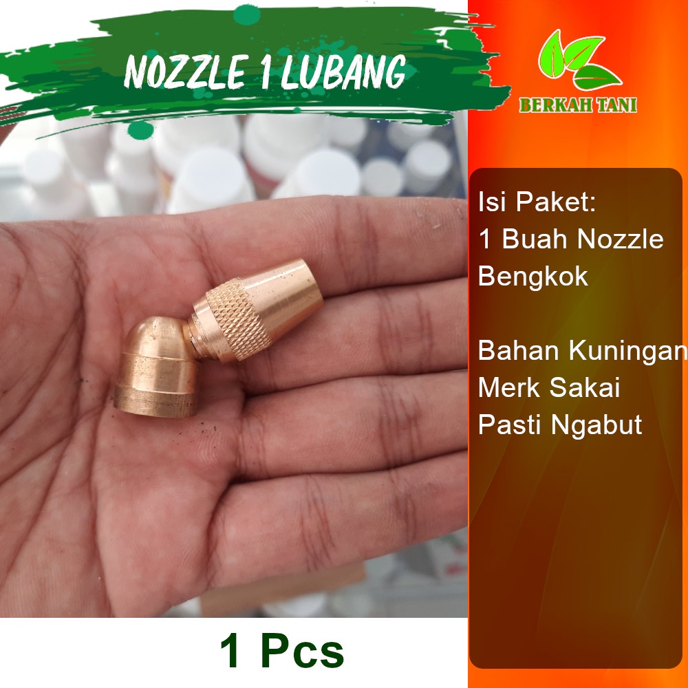 Jual Nozel Nosel Nozzle Spuyer Kuningan 1 Lubang Bengkok | Shopee Indonesia