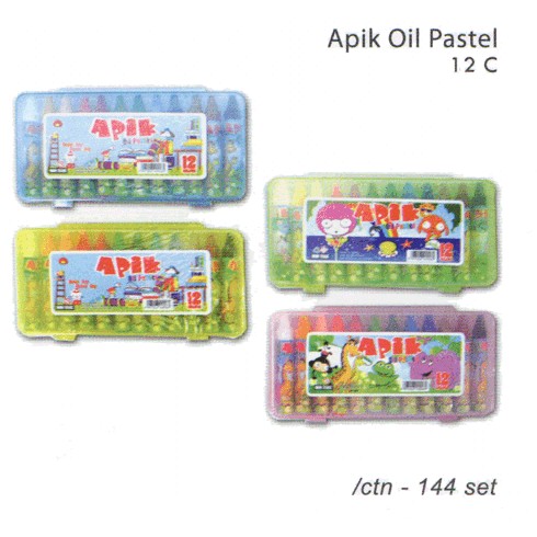 Jual crayon apik oil pastel 12 warna murah | Shopee Indonesia