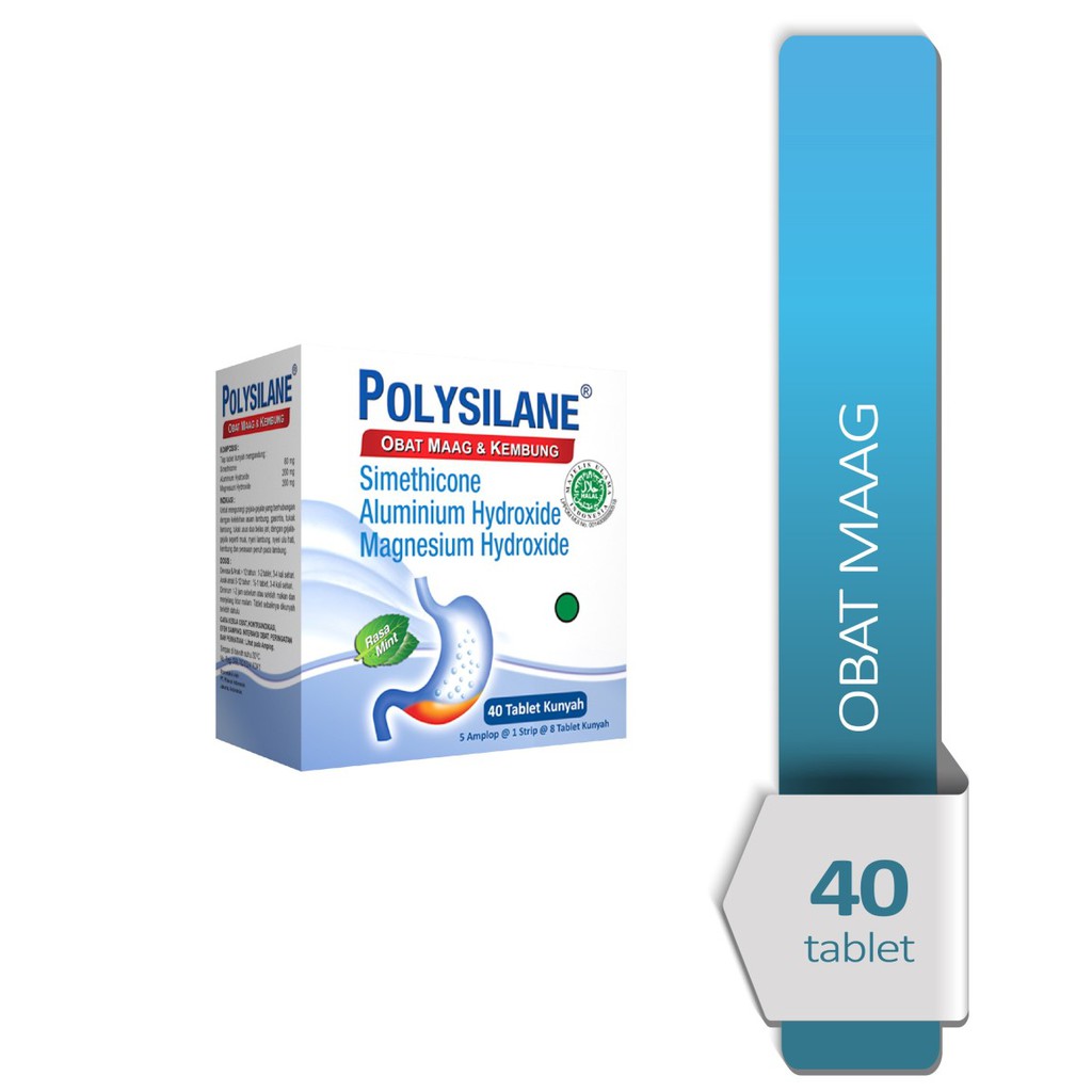 Jual Polysilane Obat Maag & Kembung - 40 Tablet Kunyah | Shopee Indonesia