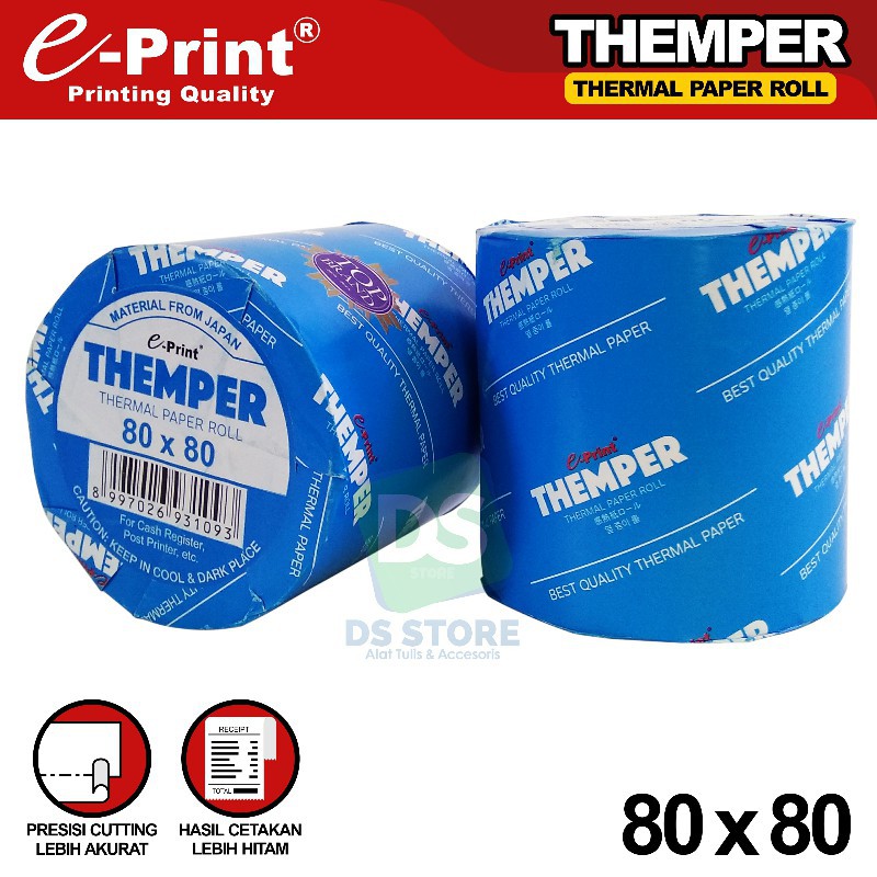 Jual Kertas Kasir Thermal Paper Roll 80x80 New E-PRINT | Shopee Indonesia