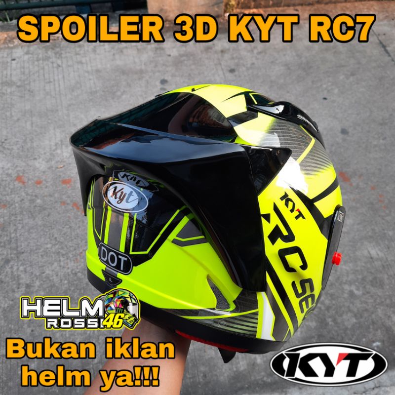 Jual Spoiler 3D Helm KYT RC7 RC 7 RC SEVEN Smoke Hitam Bening sudah ...