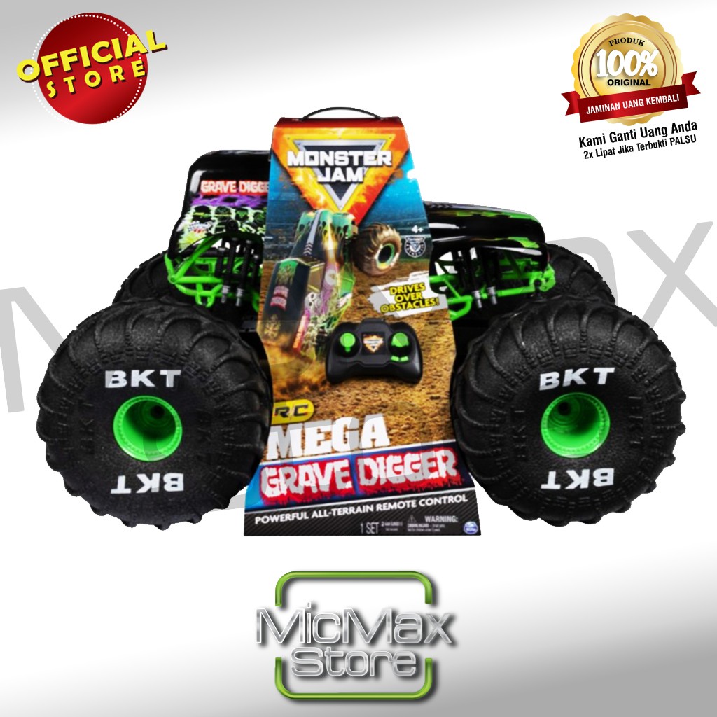 Jual Monster Jam RC Mega Grave Digger Monster Truck All Terrain Skala 1 ...