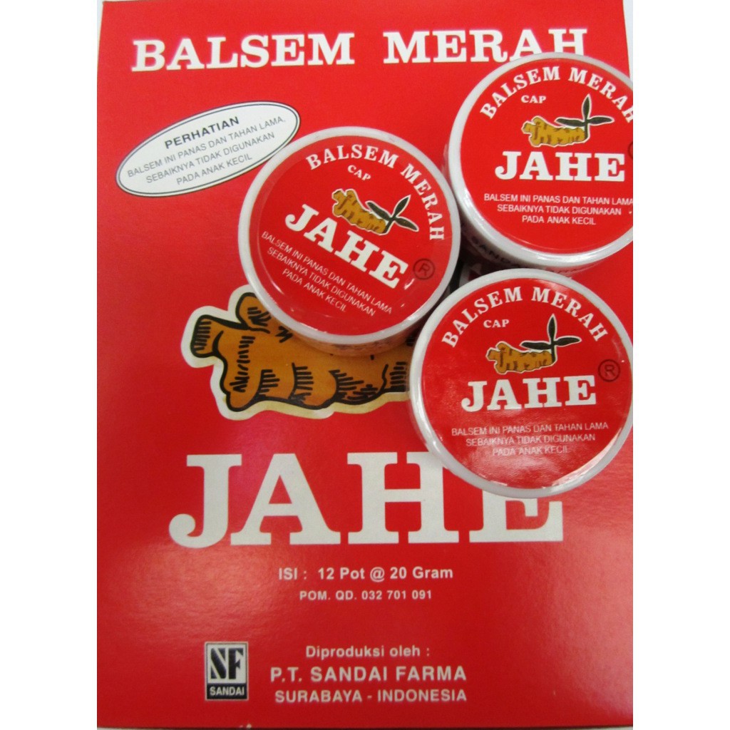 Jual balsem merah jahe untuk encok, nyeri pinggang 1 piece | Shopee ...