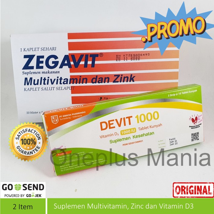 Jual PAKET ZEGAVIT DAN VITAMIN D3 1000 IU DEVIT | Shopee Indonesia