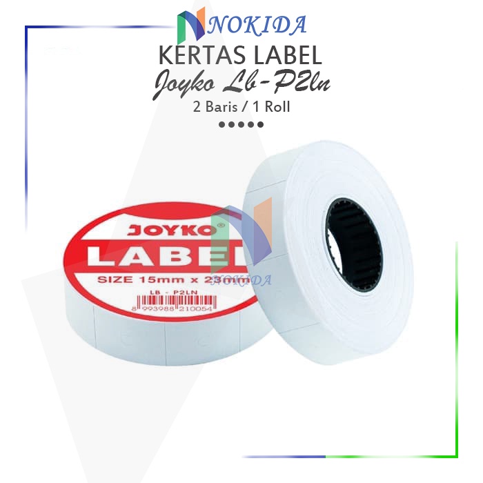 Jual Nokida Kertas Label LB-P2LN [1 Roll] 2 Baris / Label Harga / Price ...