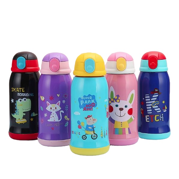 Jual Botol Thermos Air Minum Anak Plus Sedotan Lucu Vacuum Flask Anak ...