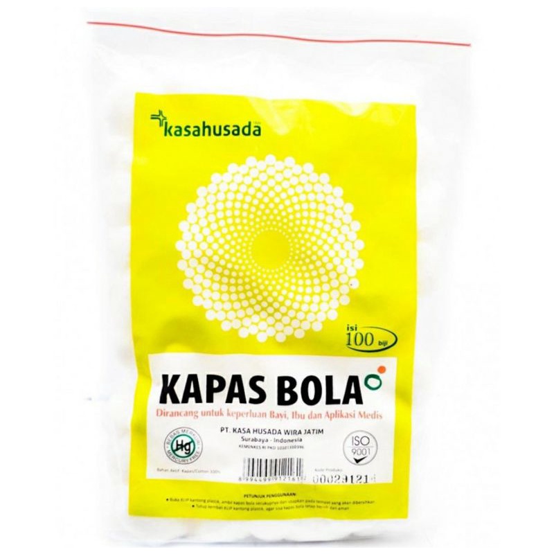 Jual Kapas Bola Kasahusada / Kasa Husada - Isi 100 Ball | Shopee Indonesia