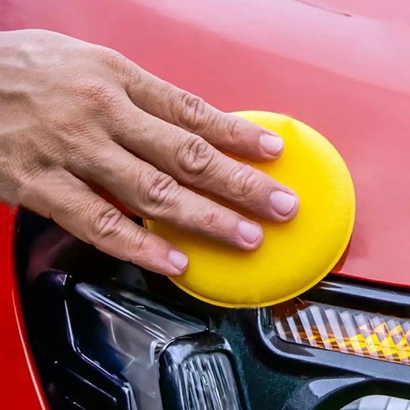 Jual BluePink Applicator pad busa poles wax mobil motor ukuran 10 cm ...