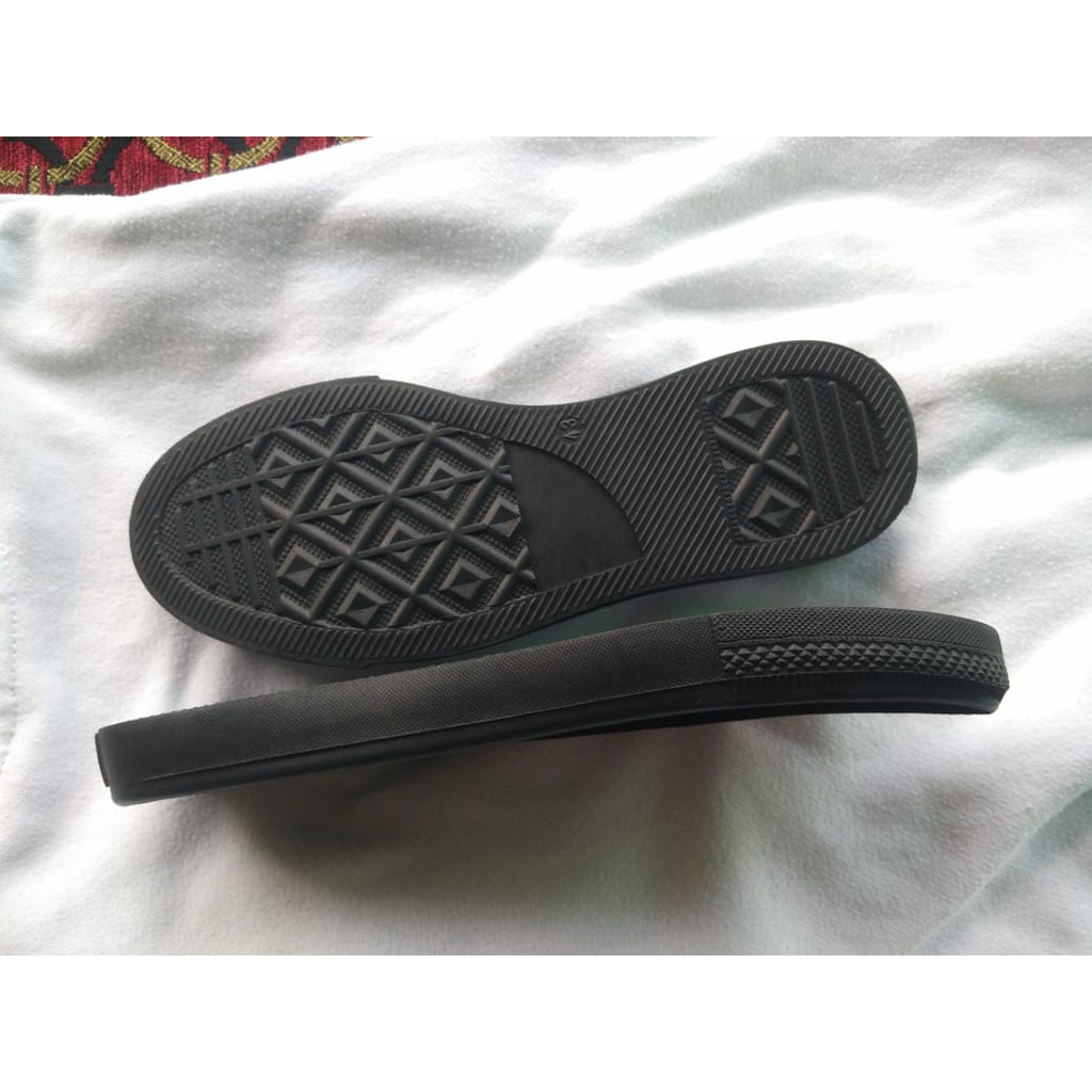 Jual sol converse cup convers sneakers HITAM tapak bawah converse model ...