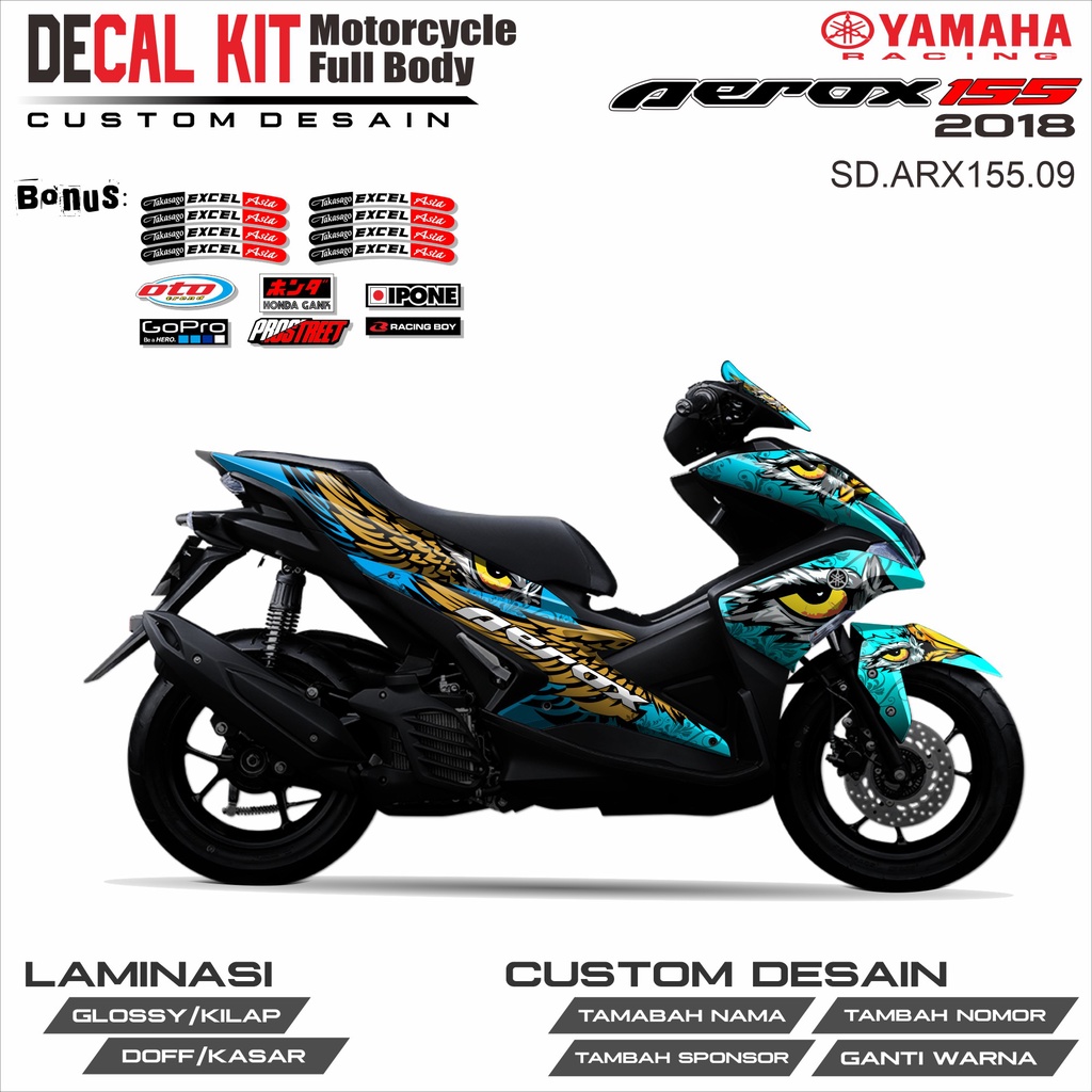 Jual Decal AEROX 155 - Dekal Stiker Striping Fullbody Fullblock List ...