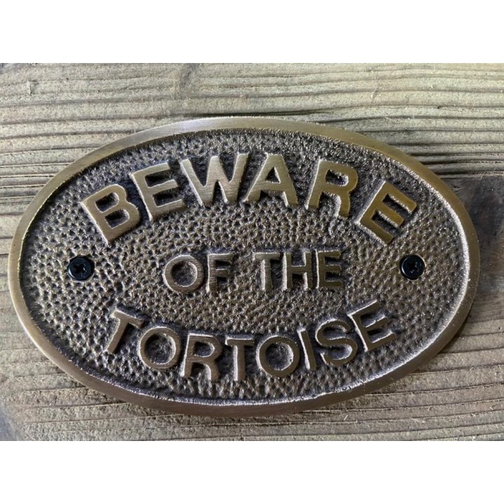 Jual SOLID BRASS BEWARE OF TORTOISE | Shopee Indonesia