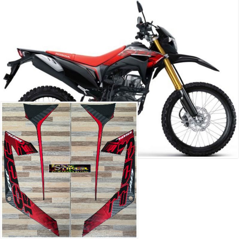 Jual striping original Honda CRF 150L extrem hitam merah tahun 2021 ...