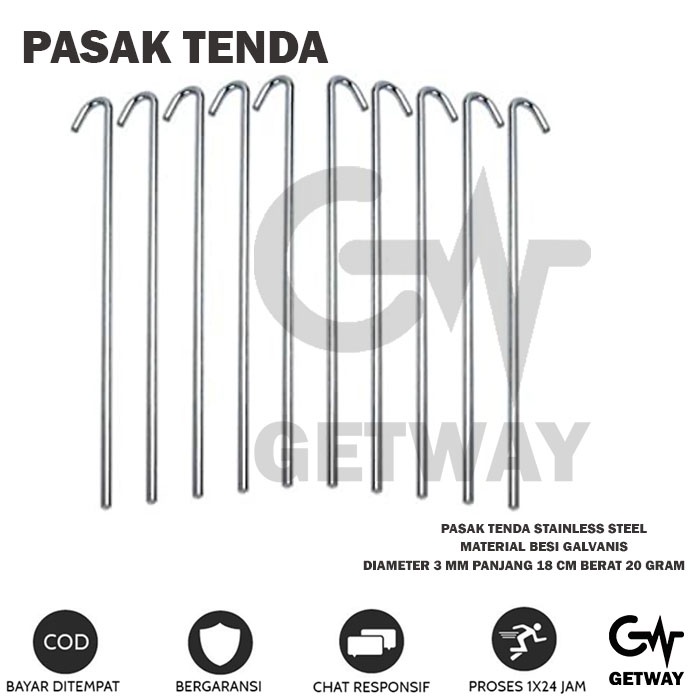 Jual Pasak tenda atau patok tenda camping | Shopee Indonesia