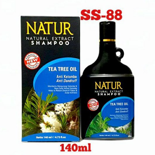 Jual NATUR SHAMPOO ~ TEA TREE OIL / ANTI KETOMBE (140ml) | Shopee Indonesia