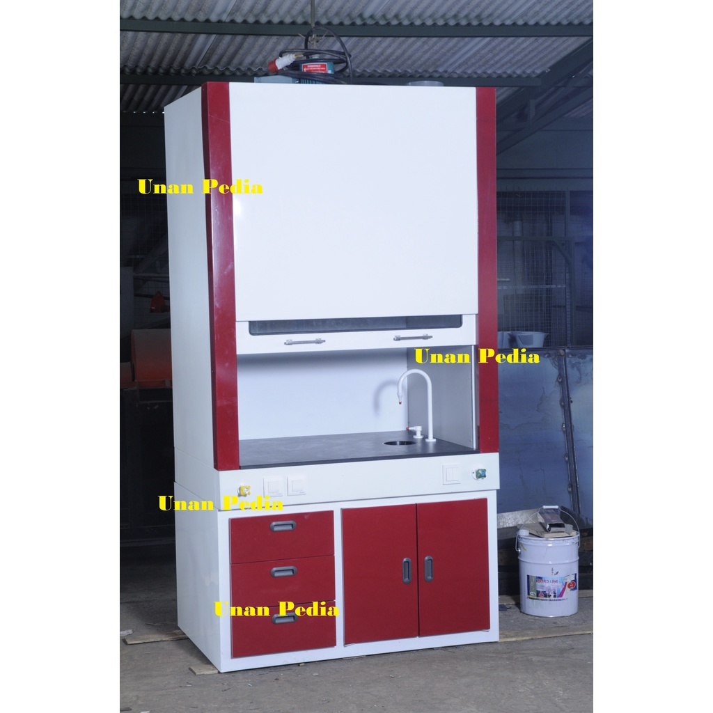 Jual Lemari Asam Besi Meja Granit / Fume Hood Steel | Shopee Indonesia