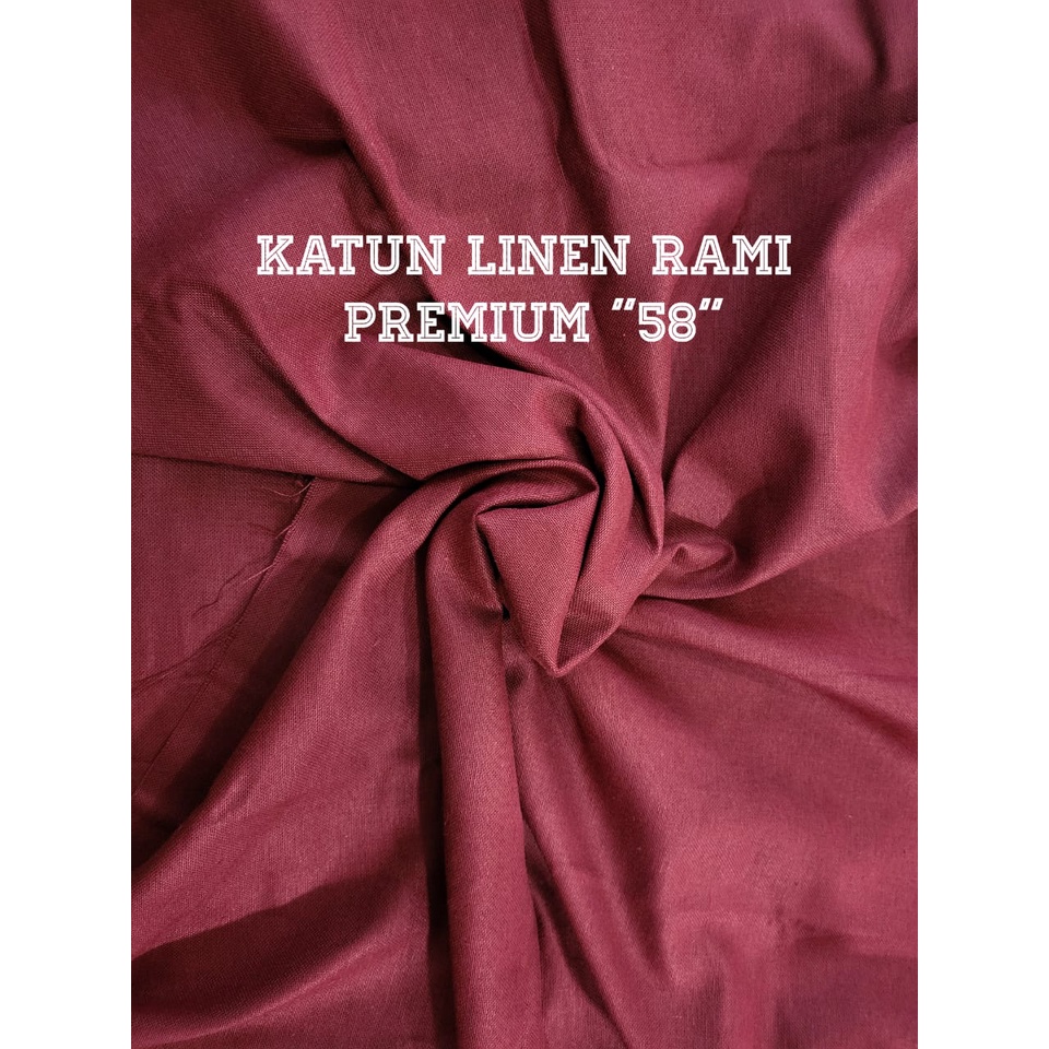 Jual 1/2 m KAIN KATUN LINEN RAMI POLOS | Shopee Indonesia