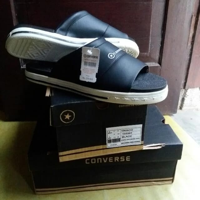 Jual Sendal Selop Kulit Distro Pria Wanita Converse Trisco Premium ...