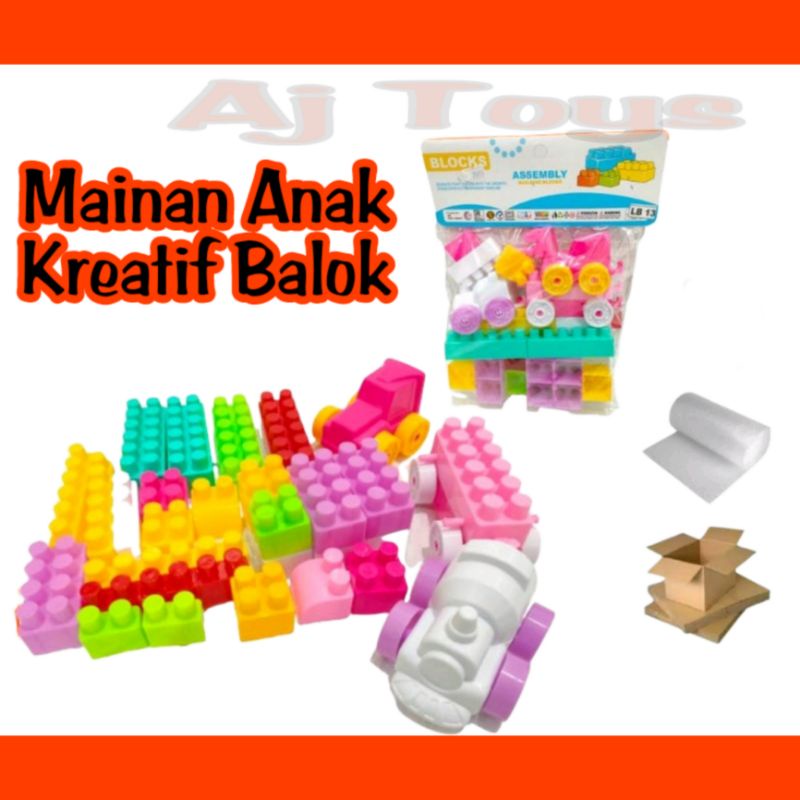 Jual Mainan edukasi anak balok susun balok Lego mainan edukasi anak 1 2 ...