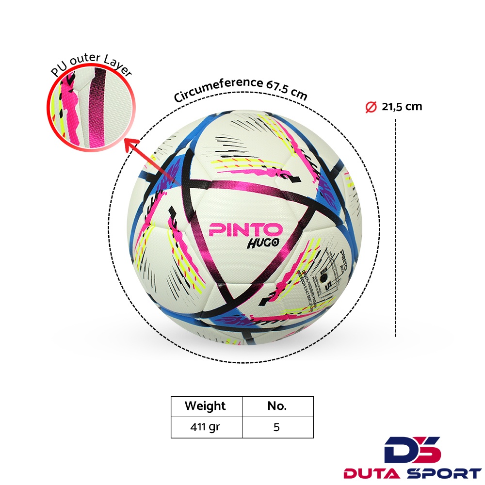 Jual Bola Kaki Sepak Soccer Ball PINTO Hugo Original | Shopee Indonesia