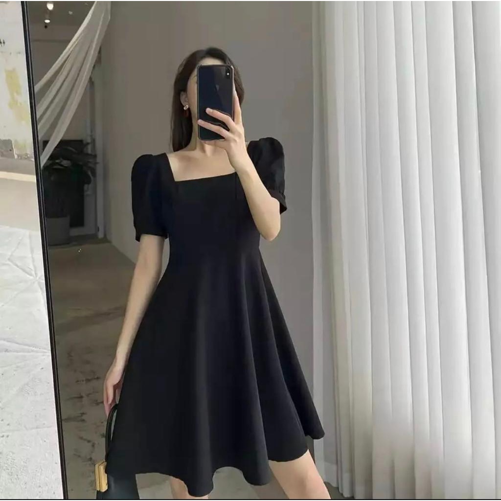 Jual Toply shop COD Gaun wanita elegant A Line Fashion wanita Gaya korean | Shopee Indonesia