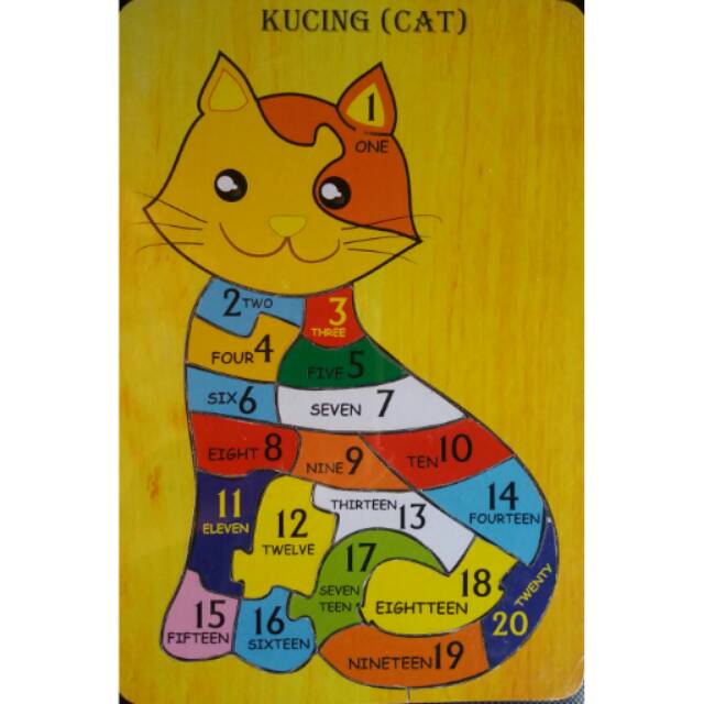 Jual puzzle kayu kucing angka | Shopee Indonesia