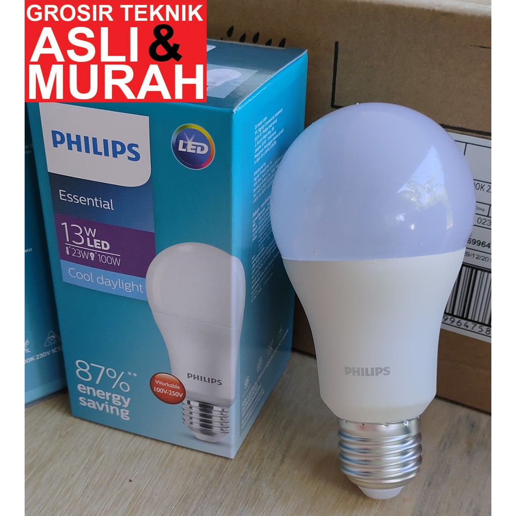 Jual Lampu Philips LED Essential 13W 13 Watt Putih | Shopee Indonesia