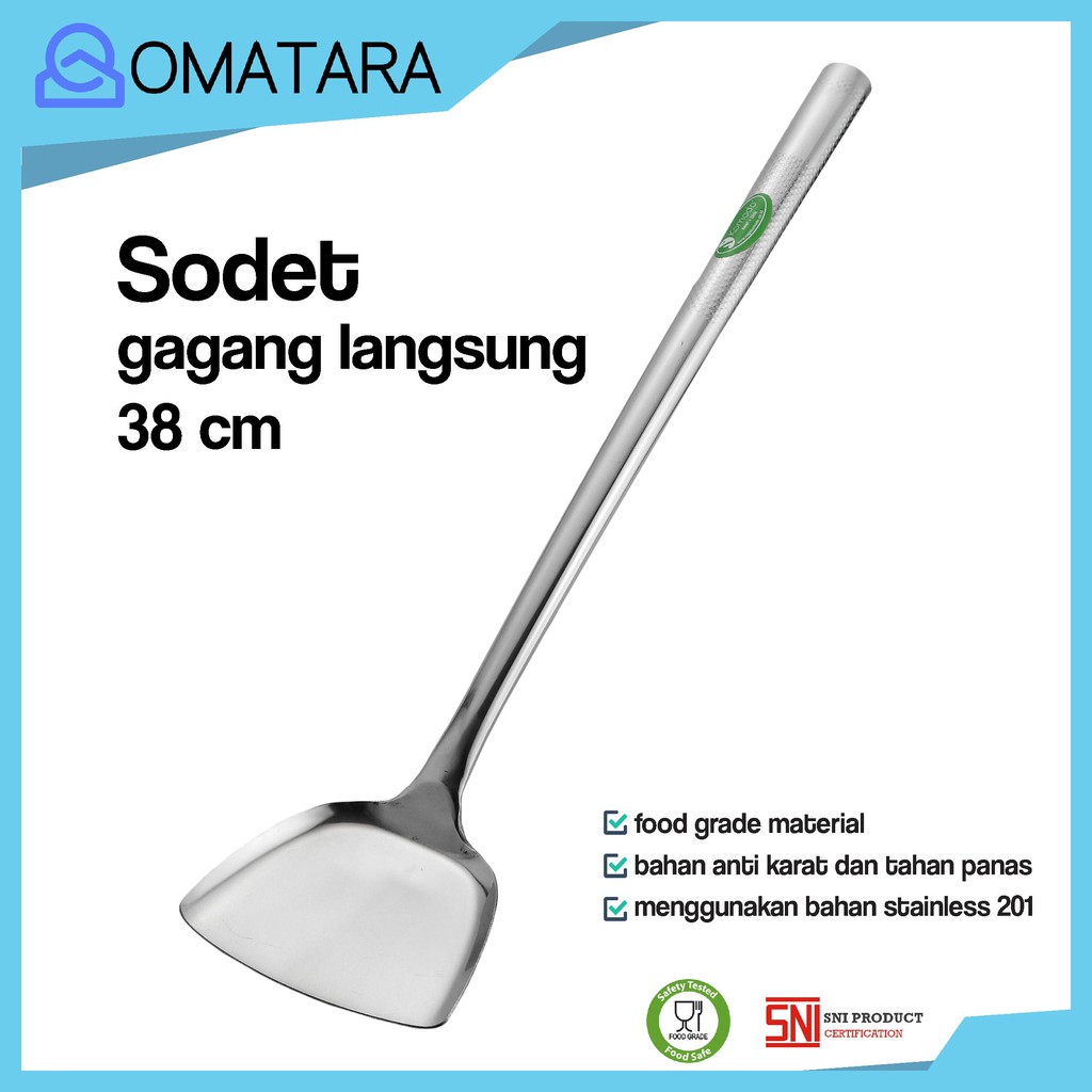 Jual SPATULA SUTIL STAINLESS STEEL SODET MASAK GAGANG LANGSUNG UKURAN ...