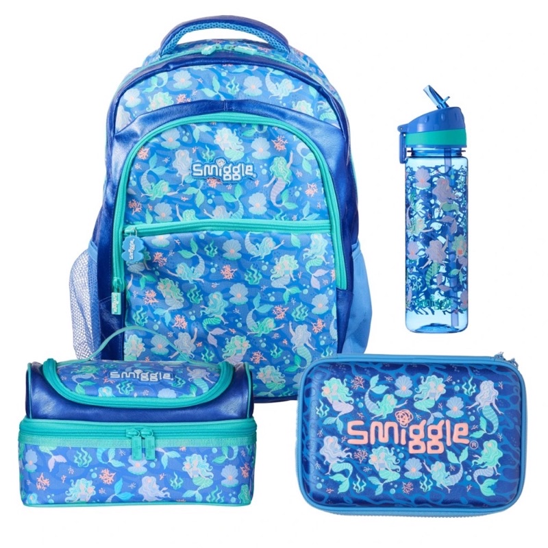 Jual Smiggle Mermaid Flow Lilac Backpack and Wallet Lanyard | Shopee ...