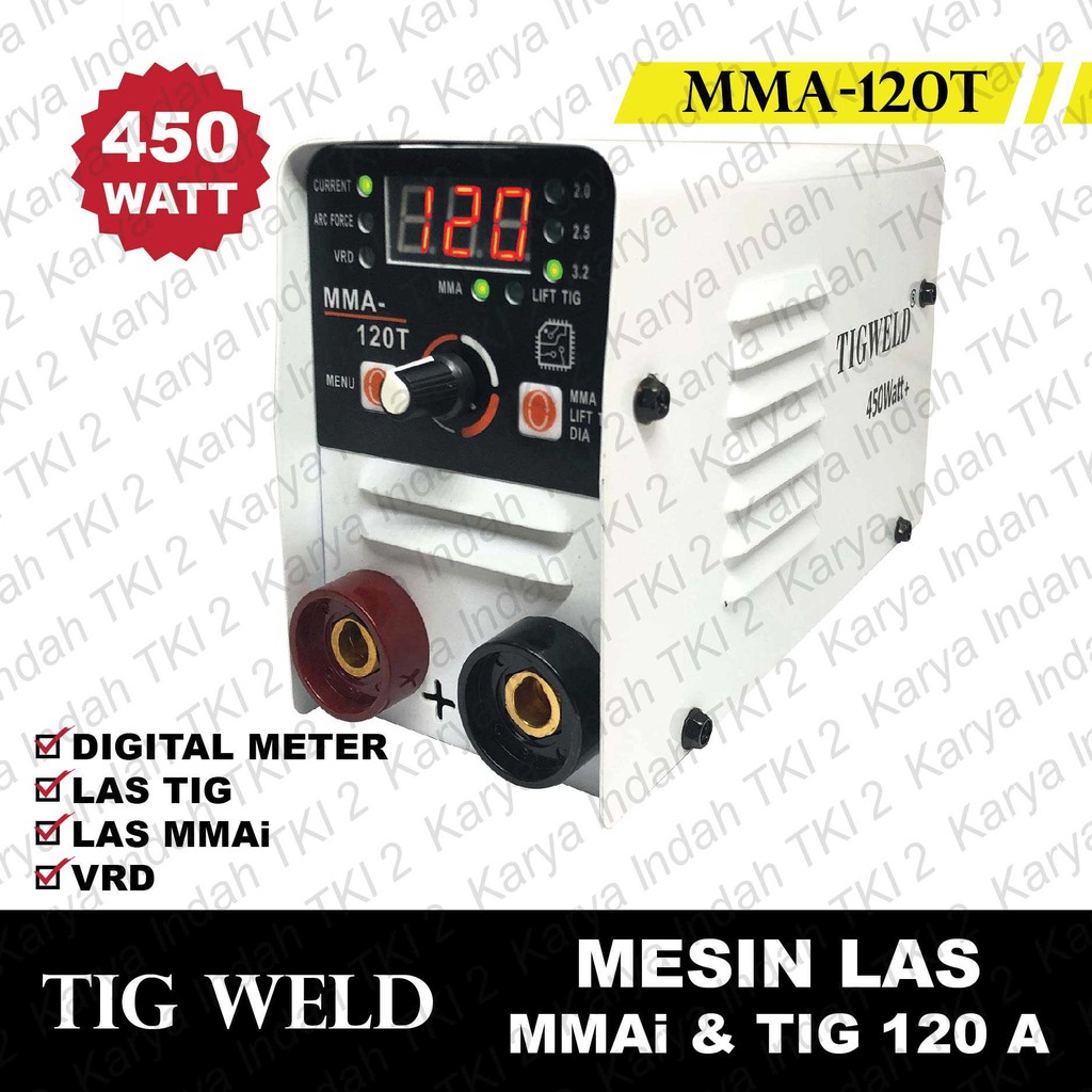 Jual Mesin Las TIG MMAi 120 A TIGWELD 450 Watt Welding Machine TIGi VRD ...