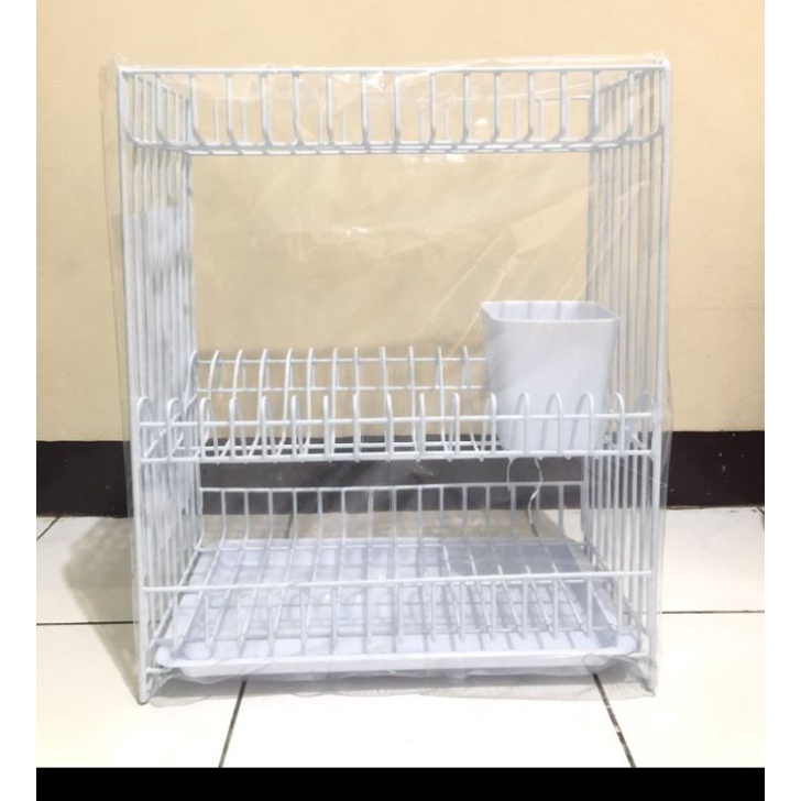 Jual Rak piring susun 3 + Tempat sendok + Tatakan Modelline | Shopee ...