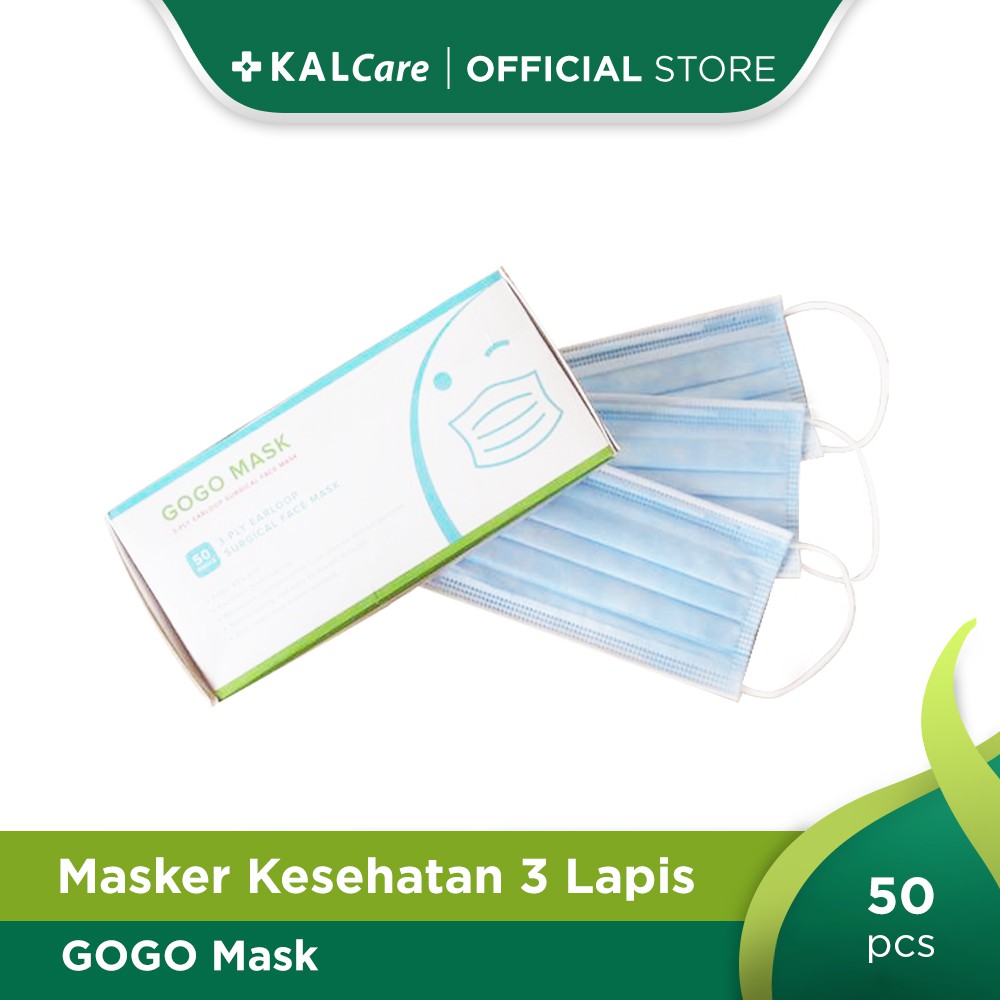 Jual Gogo Masker Earloop Surgical Face 3ply 50pcs | Shopee Indonesia
