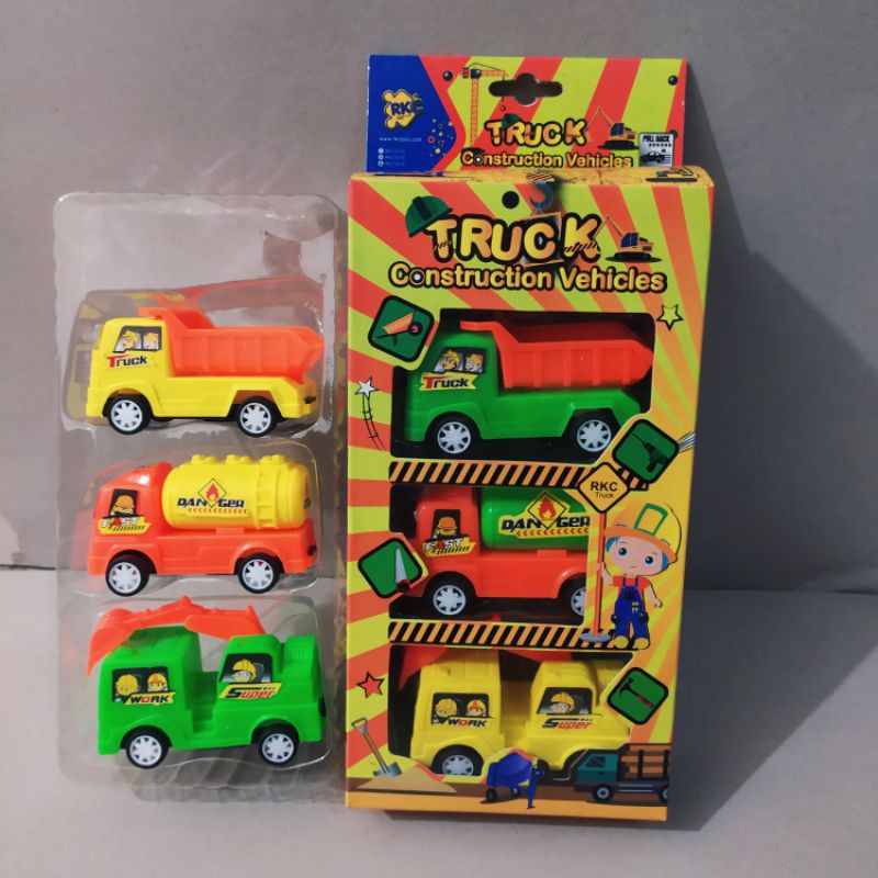 Jual 1pck mainan truk kontruksi mini isi 3 | Shopee Indonesia