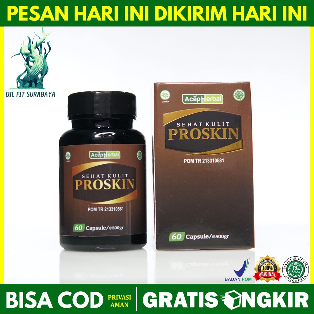 Jual PROSKIN Herbal isi 60 Kapsul Obat Gatal Kulit Seluruh Badan ...