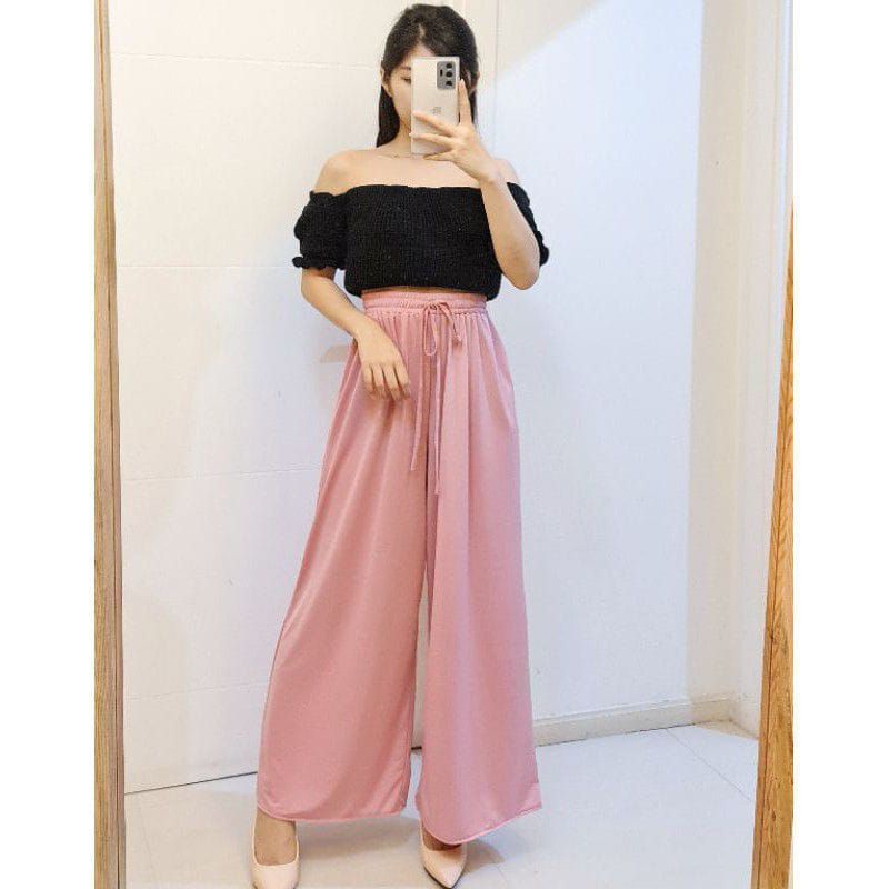 Jual HIGHWAIST LOOSE PANT KULOT CRINCLE AIRFLOW | Shopee Indonesia