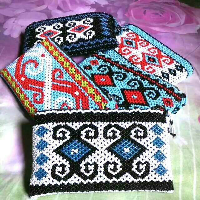 Jual Dompet Manik Besar Motif Etnik khas kalimantan 2 | Shopee Indonesia