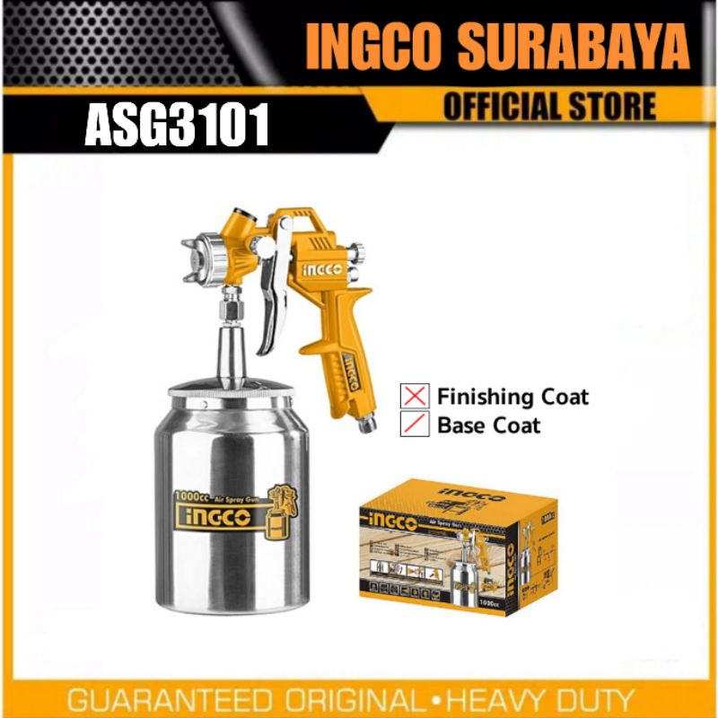 Jual INGCO ASG3105 AIR SPRAY GUN CAT SEMPROT TABUNG BAWAH 1000cc ...