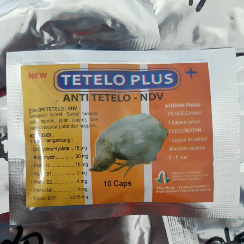 Jual TETELO PLUS Obat Kepala Berputar Ayam Burung dll Anti Saraf Sarap Tetelo NDV Pilek Ngorok ...