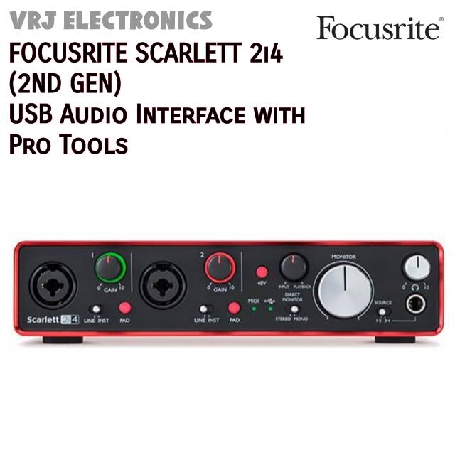 Jual FOCUSRITE SCARLETT 2i4 (2ND GEN) USB Audio Interface Soundcard ...