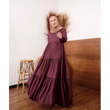 Jual Hanum dress premium / dress polos / dress busui / gamis busui / dress rayon twill / dress ...
