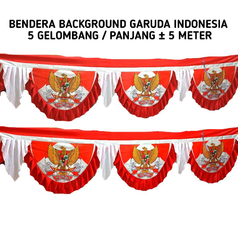 Jual Bendera Background / Backdrop Garuda Indonesia Renda Putih 5 ...