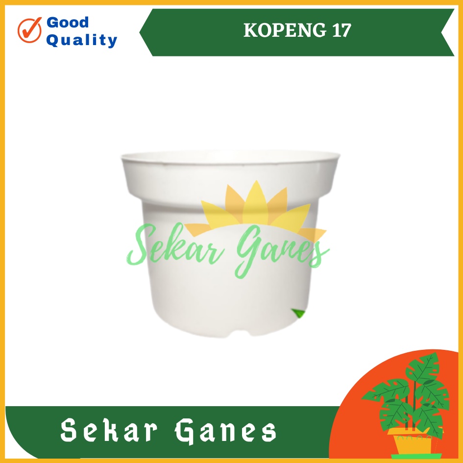 Jual POT KP KOPENG 17 PUTIH DIAMETER 16 CM - POT BUNGA MIRIP TANI 17 ...