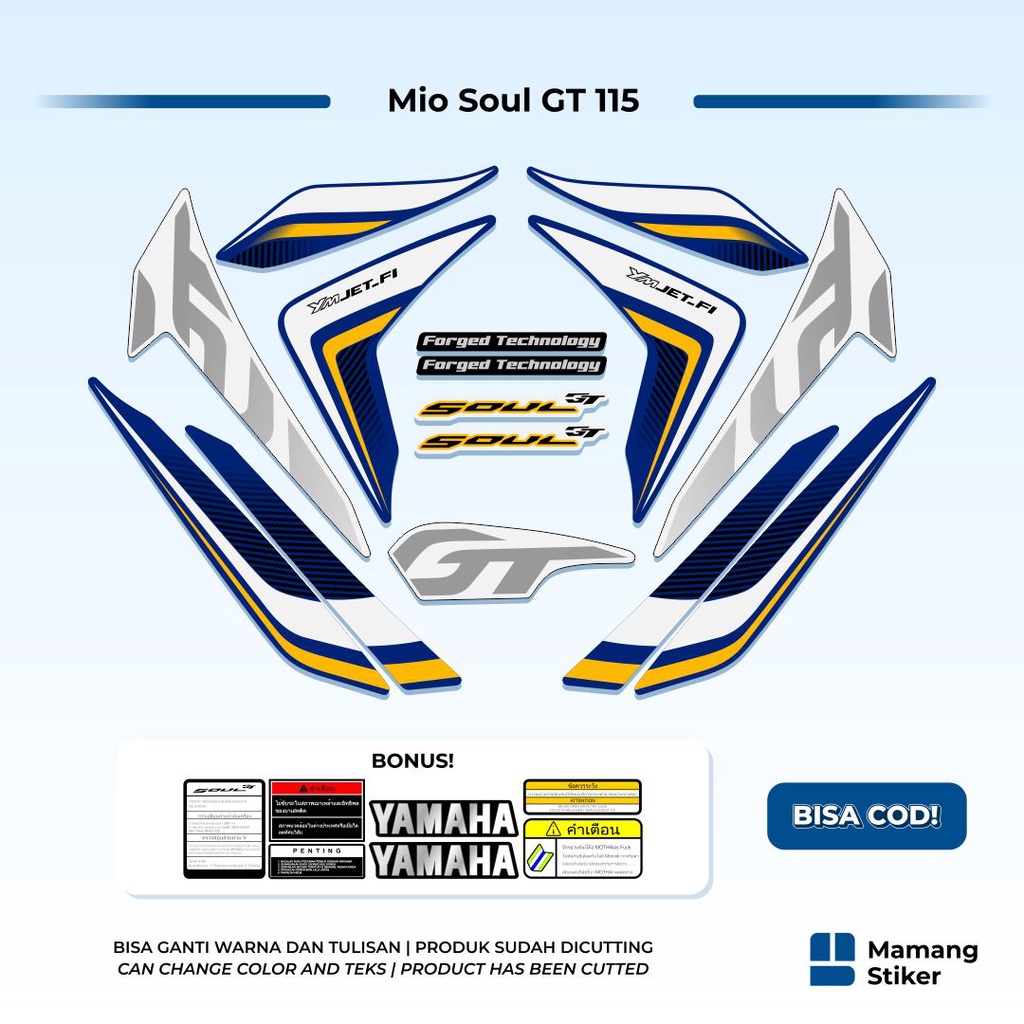 Jual Striping Mio Soul GT 115 Full Body Variasi (3) Original Yamaha ...