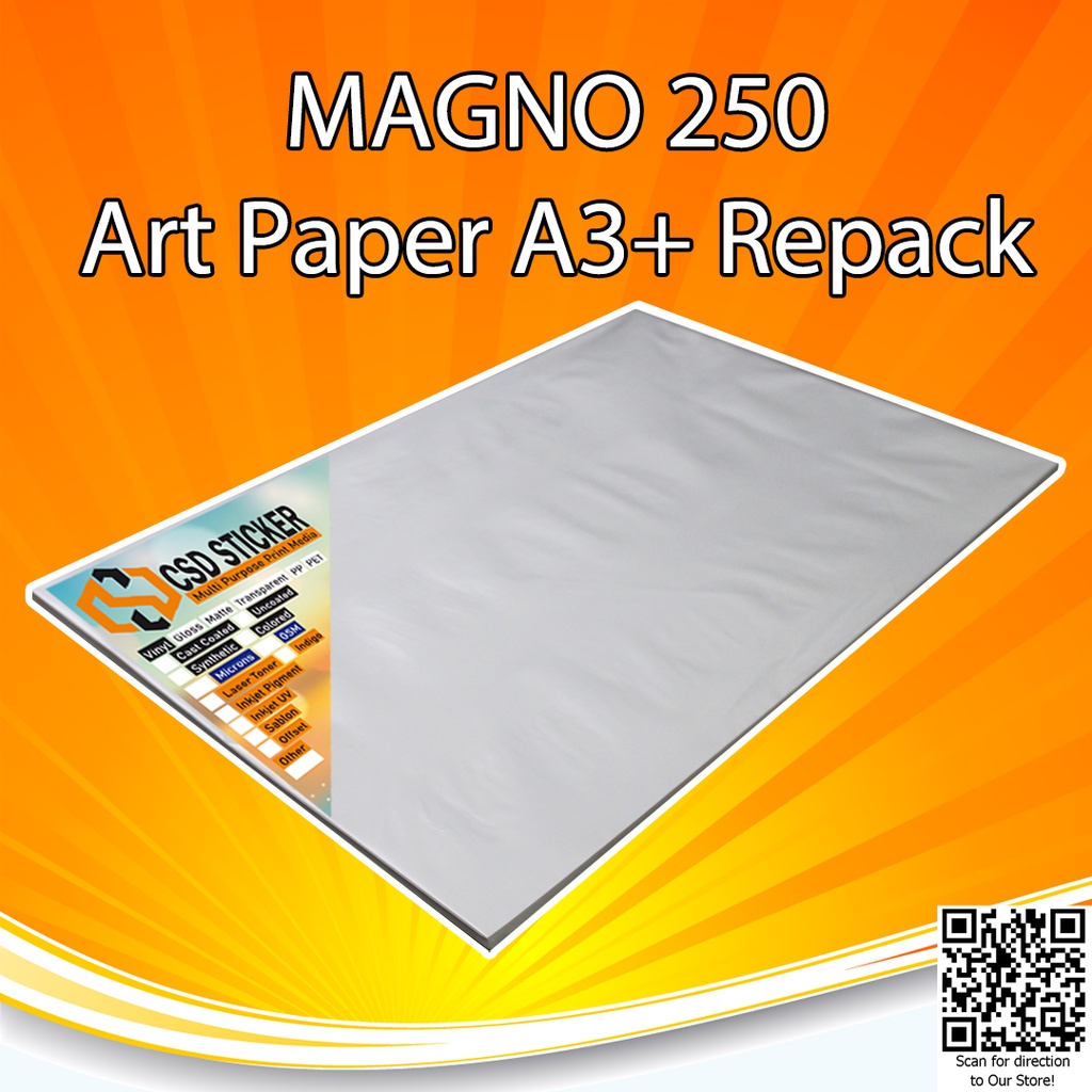 Jual Magno Gloss Kertas Art Paper Carton CTS Ivory Gsm A3+ 50 Lembar ...