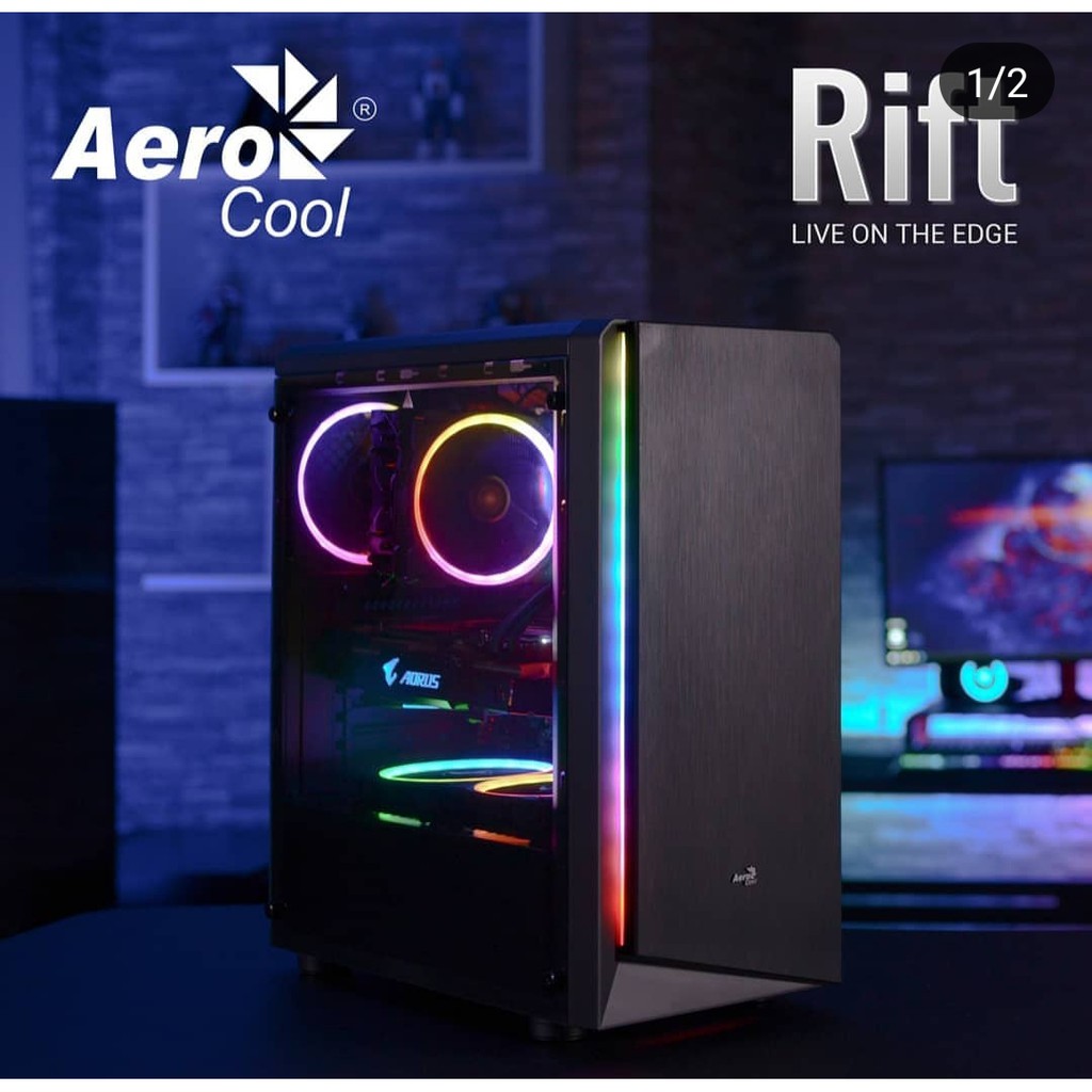 Jual Case Aerocool RiFT-RGB Gaming ATX Tempered Glass - BLACK | Shopee ...