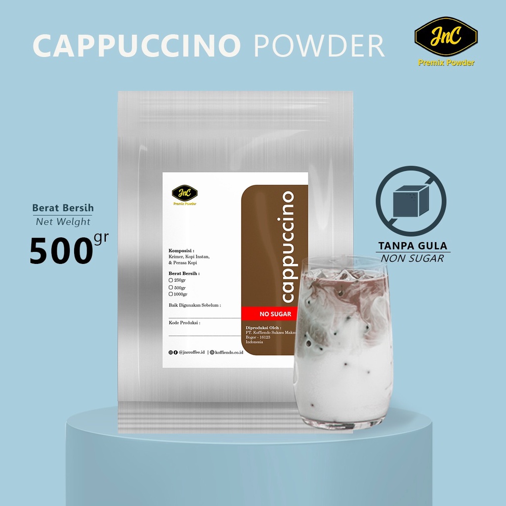 Jual JnC Cappuccino Powder Tanpa Gula 500gr I Bubuk minuman Cappuccino | Shopee Indonesia