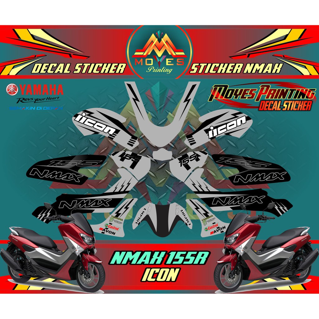 Jual Decal Yamaha NMAX 155R - Sticker Full Body NMAX Icon | Shopee ...