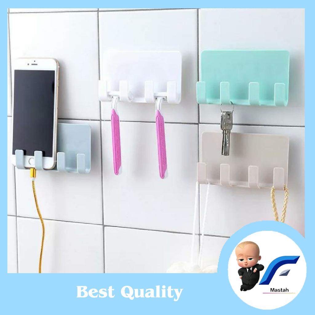 Jual *fzrstore* Hook Tempel 4 Kait Gantungan Tempel Dinding 4 Kait ...