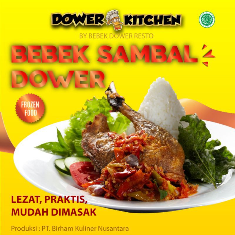 Jual Bebek Dower Frozen Food 1 EKOR Bebek Ungkep Sambal Dower Size XL 3-4 Porsi 650-750 Gram ...
