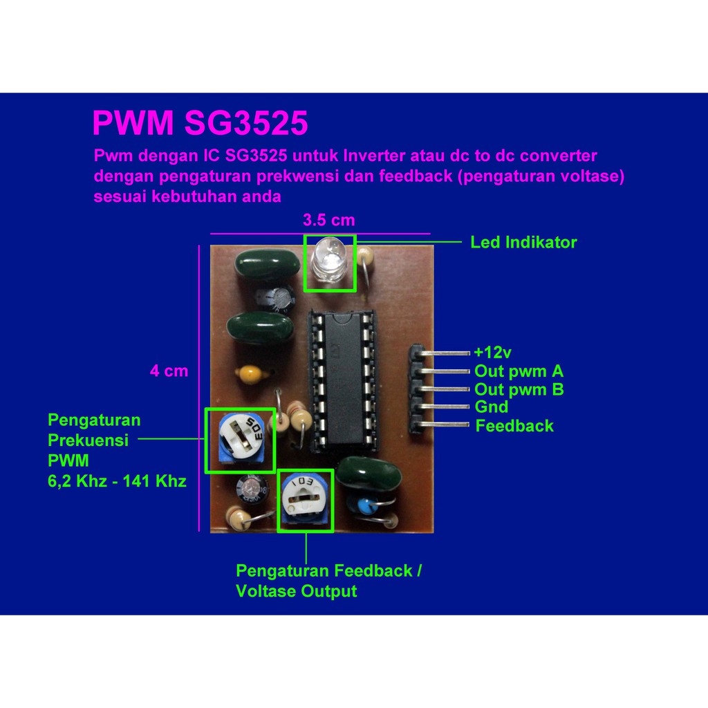 Jual PWM Inverter SG 3525 bukan TL 494 modul | Shopee Indonesia