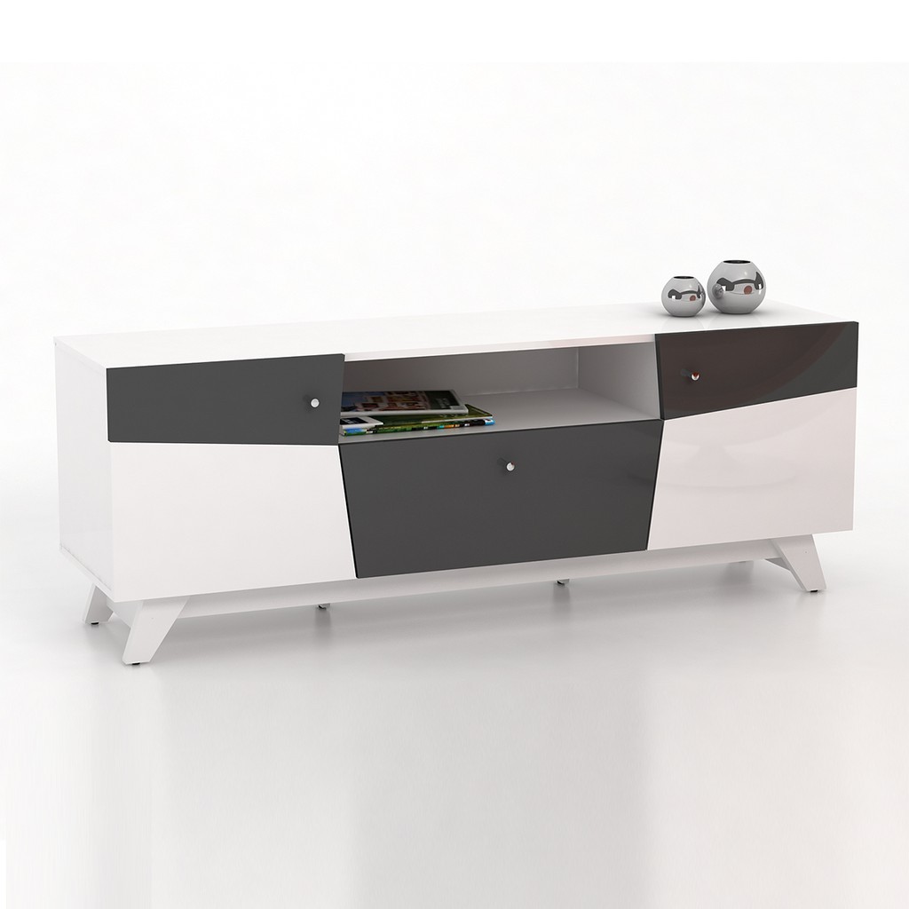 Jual Pro Design Vector Sideboard - White Glossy - Grey Glossy | Shopee ...